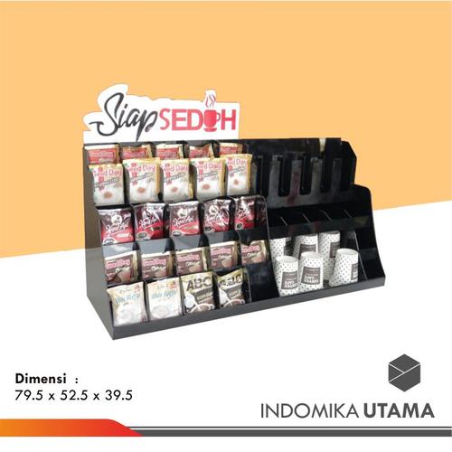 Jual display kopi saset / tempat kopi / wadah kopi / akrilik tempat ...