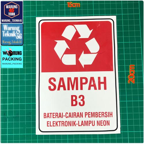 Jual Stiker Sticker Label Tanda Simbol K3/ Limbah B3/ Tong Keranjang ...