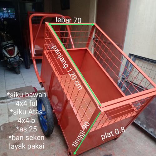 Jual gerobak besi - 120x70x90 - Kota Depok - gerobak salmah | Tokopedia