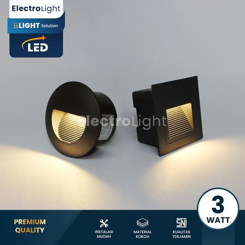 Jual Lampu tangga LED inbow 3watt kotak bulat aluminium dinding stair ...