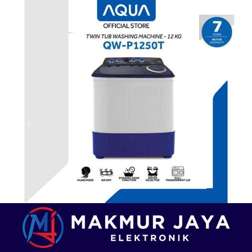 Jual MESIN CUCI 2 TABUNG AQUA 2 TABUNG 12 KG QW1250XT / QW 1250 XT GARANSI - Kota Medan - Makmur ...