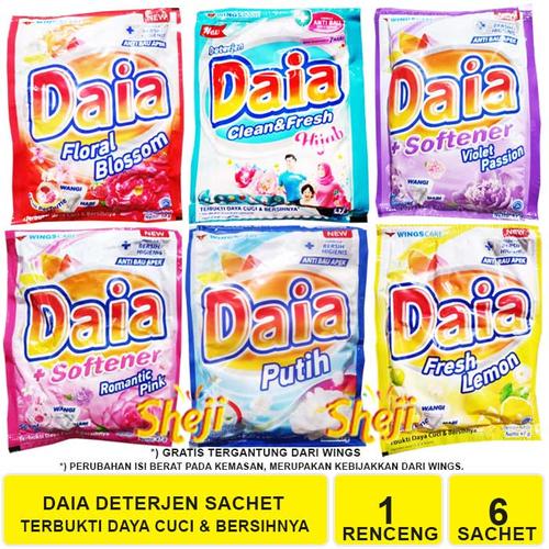 Jual DAIA DETERGENT BUBUK 53 GRAM 1 RENCENG ISI 6 SACHET - DAIA HIJAB - Jakarta Pusat - Sheji ...