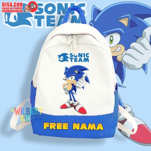Jual Tas Anak TK SD Sonic The Hedgehog / Ransel Anak Sonic Team - Hitam ...
