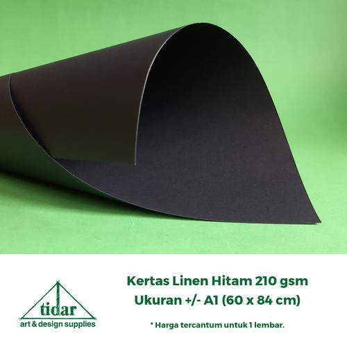 Jual Kertas Linen Hitam 210 gsm A1 (60 x 84 CM)- Karton Tekstur Tebal ...