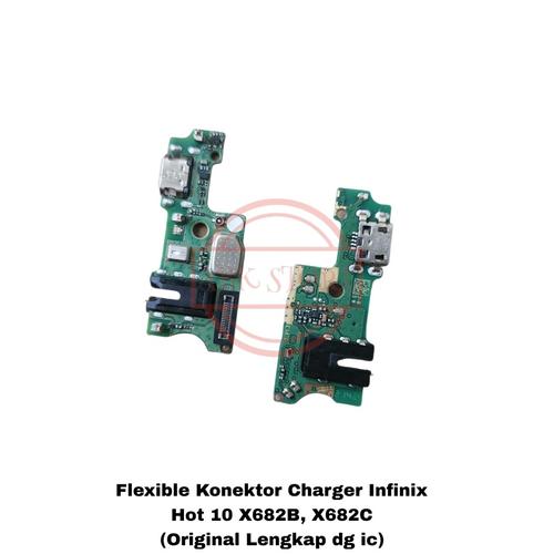 Jual INFINIX HOT 10 X682B X682C PAPAN KONEKTOR FLEXIBLE CHARGER CON CAS ...