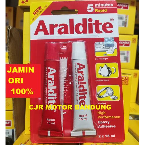 Jual LEM ARALDITE MERAH RAPID 5 MENIT ARALDIT ASLI LEM BESI EPOXY ...