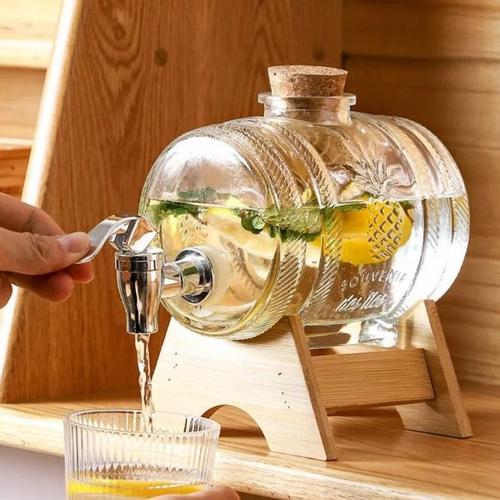 Jual DISPENSER KULKAS MINI JUS COCKTAIL LEMON KACA JUICE GALON STAND ...