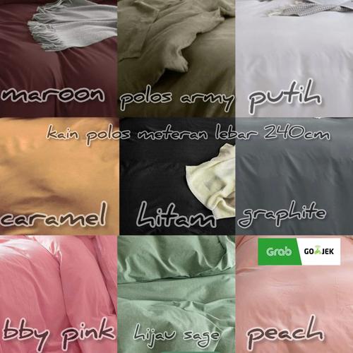 Jual KAIN POLOS METERAN LEBAR 240CM KAIN BACKGROUND SPREI 100℅ MIKRO ...