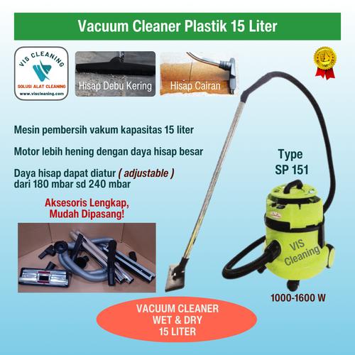 Jual Vacuum Cleaner Plastik Wet & Dry 15 Liter SP 151 Waterproof ...