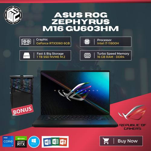 Jual Laptop Gaming ASUS ROG ZEPHYRUS M16 GU603HM i7-11800H 16GB 1TB ...