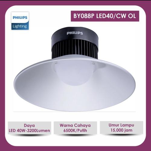 Jual Lampu Gantung Highbay Led Philips by088p 40w 40 Watt Lampu Led ...