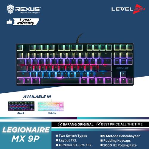 Promo Rexus Keyboard Gaming Mechanical Legionare MX9 Pudding / MX9P ...