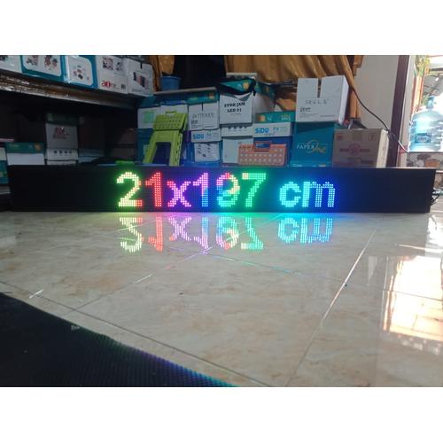 Jual Running Text P10 6 Panel Ukuran 21x197 cm Outdoor - Putih - Kab ...