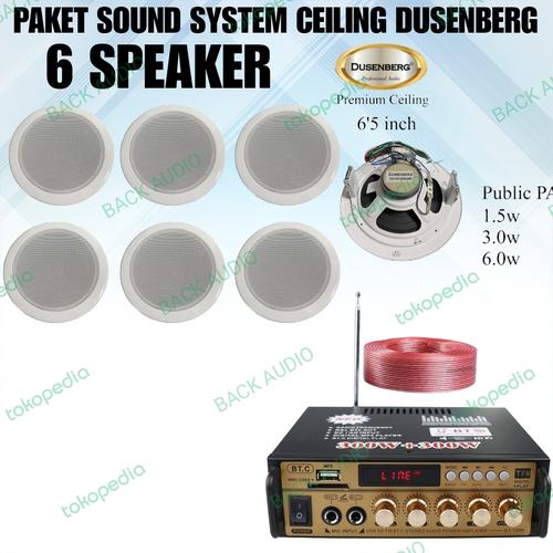 Promo paket sound system klinik dan kantor 6 speaker ceiling plafon ...