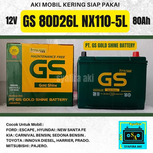 Jual Aki mobil Mitsubishi Pajero GS MF 80D26L 12v 80Ah Accu kering ...