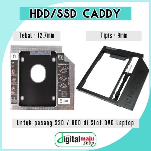 Jual HDD Caddy / SSD Caddy / SATA DVD Slot Tebal 12.7mm & Tipis 9mm ...