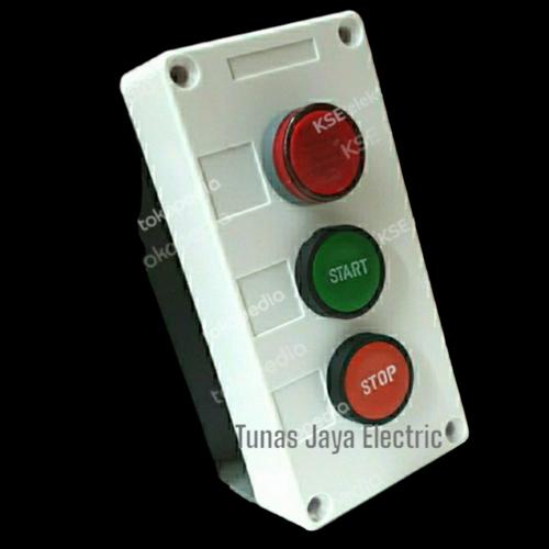 Jual Control Box Pilot Lamp 220V + Push Button Start + Push Button Stop ...