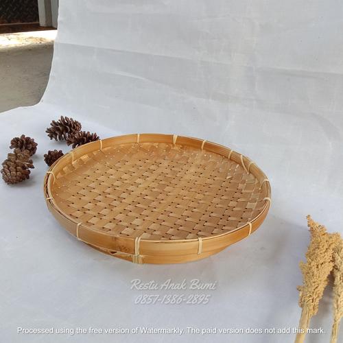 Jual Piring Bambu Bulat S-XL | Alas makan | piring saji bambu | alas ...