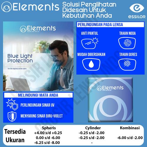 Jual Lensa Essilor Elements Anti Blueray + Drive night vision 1.56 ...