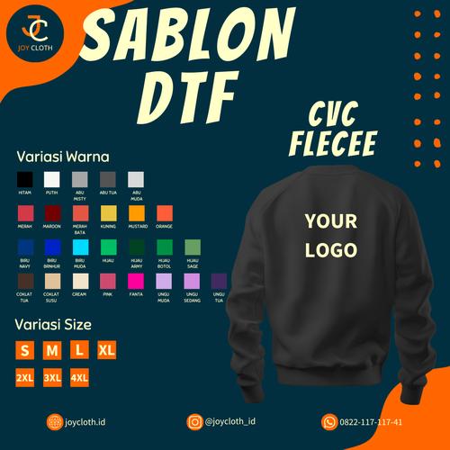 Jual SWEATER CREWNECK CUSTOM FULL COLOR - SABLON DTF - A5, S - Kab ...