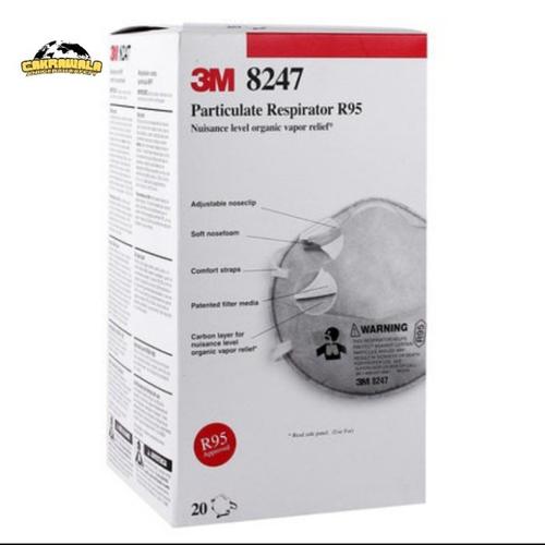 Jual MASKER 3M 8247 R95 PARTICULATE RESPIRATOR WITH OV RELIEF ...