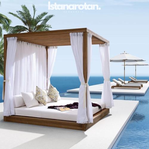 Jual gazebo kolam renang minimalis, pargola pantai kayu jati - Kab ...