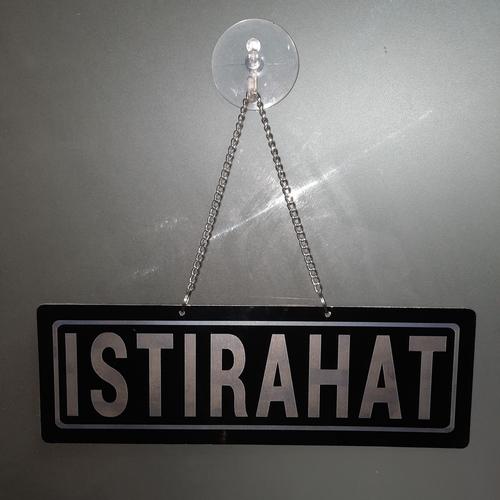 Jual BUKA ISTIRAHAT 27cm x 9cm Signage sistem rantai gantung - ACP ...