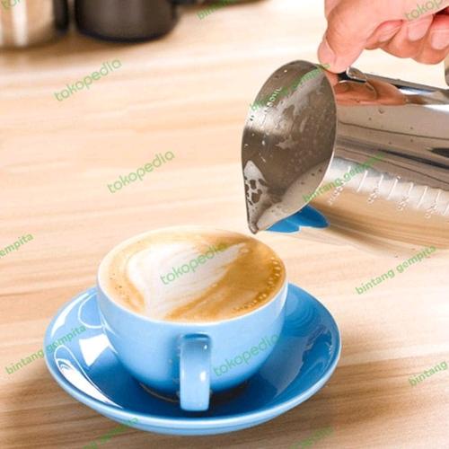 Jual Teko gelas susu stainless milk jug kopi esspresso late art 600ml - 600 ml - Jakarta Utara ...