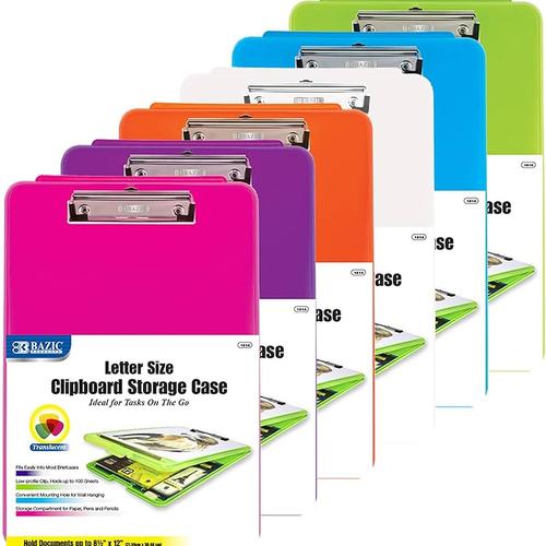 Jual BAZIC CLIPBOARD STORAGE CASE PAPAN JALAN JEPIT KERTAS UJIAN BENTUK ...