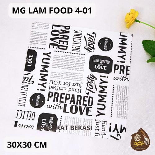 Jual PAPER WRAP MOTIF / KERTAS NASI LAMINASI / BAKING PAPER MOTIF/30X30 ...