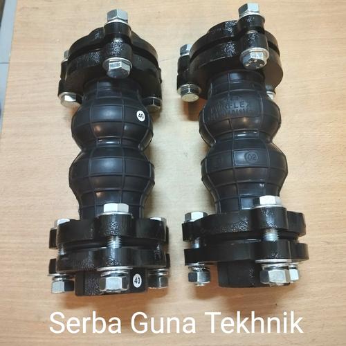 Jual Flexible Rubber Joint 1/2" inch DN15 Tozen Double Bellow Twinflex ...