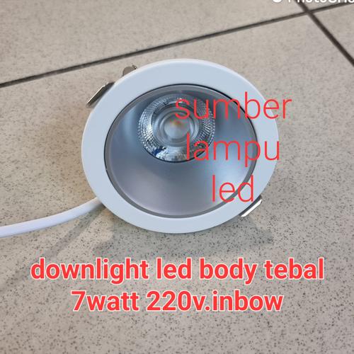 Jual downlight led 7watt 7w 4000k / spotlight plafon 7 watt 3000k warm ...