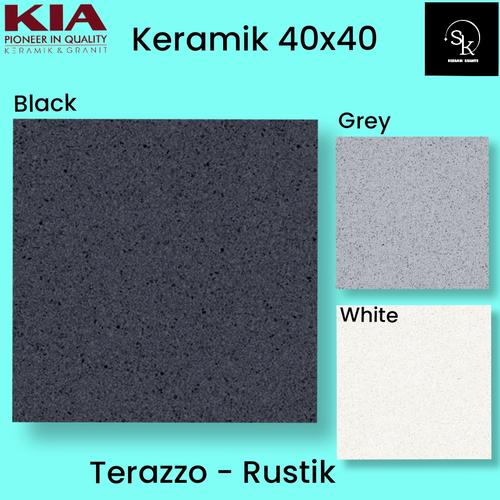Jual Keramik lantai 40x40 Kia Terazzo - Rustik/kasar - White - Kab ...