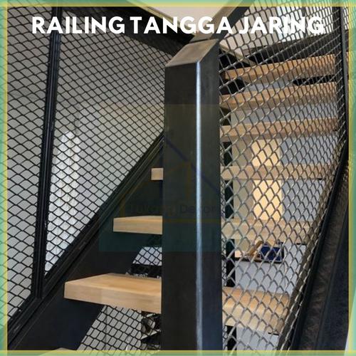 Jual Rail Tangga Handrail Besi kawat plat jaring hollow galvanis ...
