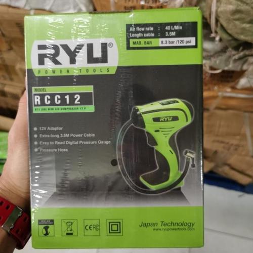 Jual pompa angin ban RYU RCC12 pompa angin ban kompresor 12V compresor ...