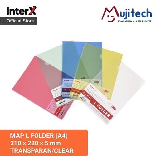 Jual INTERX MAP PLASTIK L SLEEVE HOLDER A4 12 PCS TRANSPARAN - Clear ...