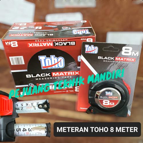 Jual METERAN TOHO BLACK MATRIX 8 METER / METERAN TOHO BLACK MATRIX 8M ...