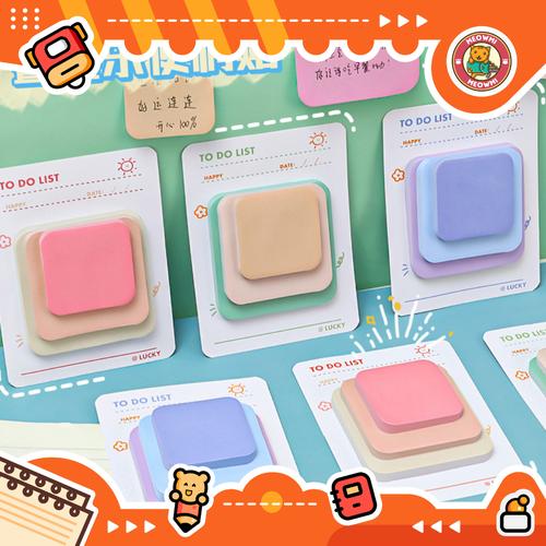 Jual Sticky Notes Set isi 3 Ukuran Warna Pastel Morandi Round cut ...