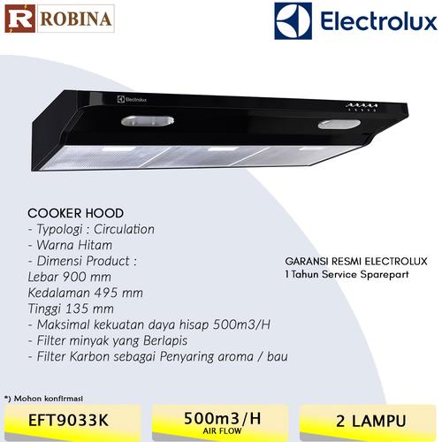 Jual Cooker Hood ELECTROLUX EFT9033K / EFT9033 PENGHISAP ASAP 90CM ...