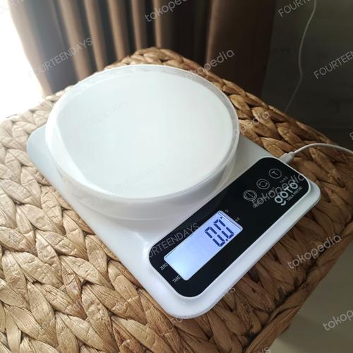 Jual Timbangan Digital Kopi Dapur Charge USB | Kitchen Scale - Putih ...
