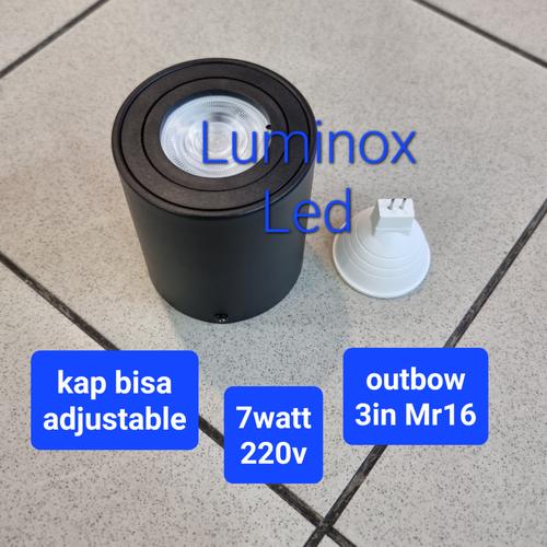 Jual downlight outbow halogen led mr16 + lampu7 watt 7w 7watt nempel plafon - Jakarta Barat ...