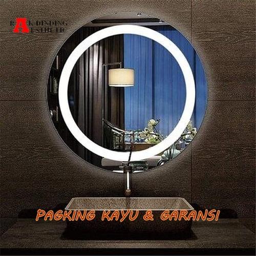 Jual Cermin Dinding Wastafel Kamar Mandi Aesthetic Bulat Ring Led Polos ...