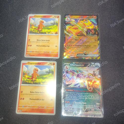 Jual Charizard ex SV3S Pokemon Indonesia Charmander, 151, Kilau Hitam ...