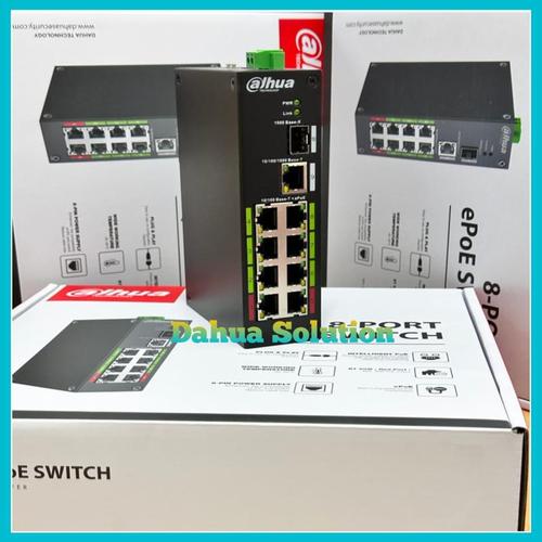 Jual Poe Switch 8 Port Dahua LR2110-8ET-120 Gigabit Support ePoE ...