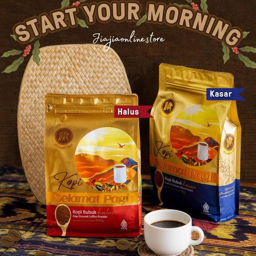 Jual Kopi Selamat Pagi 900gr / 800gr Kopi Bubuk Hitam Biji Robusta ...