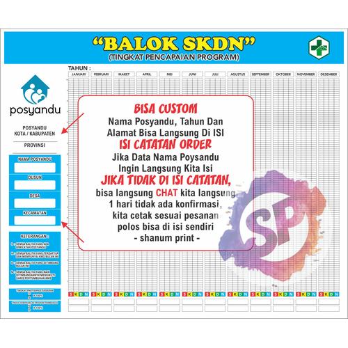 Jual Spanduk Banner Grafik Posyandu Balok SKDN Custom - 1x1,2M Data isi ...
