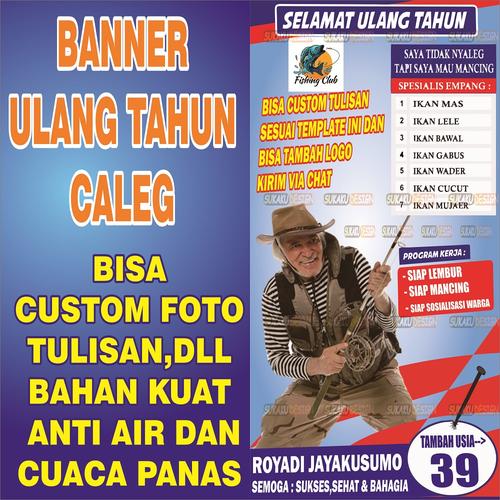 Jual Spanduk / Banner / Backdrop Ulang Tahun Custom Tema Caleg - 3x2 ...