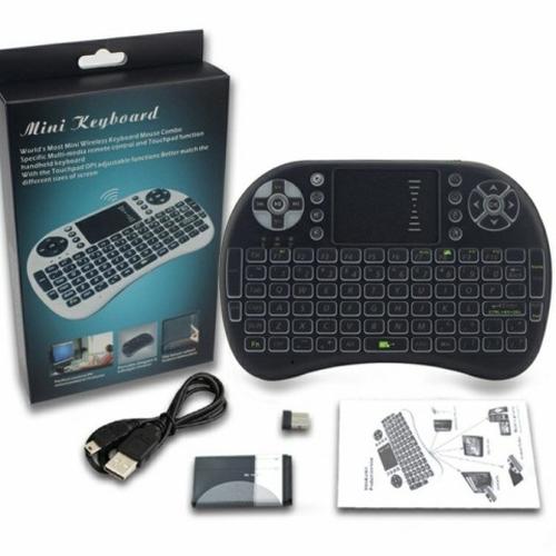 Jual Keyboard Mini Wireless Backlit Touchpad Multi Fungsi Keyboard TV ...