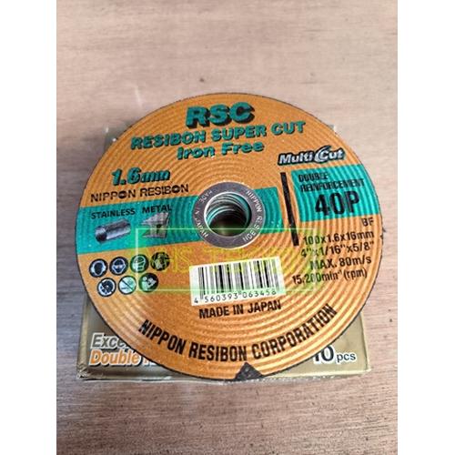 Jual BATU POTONG GERINDA RSC NIPPON RESIBON SUPER CUT 4" STAINLESS ...