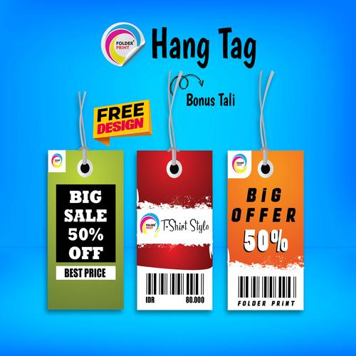 Jual Cetak Label Hangtag Custom Pakaian Aksesoris Free Tali - 6 x 4, 1 ...